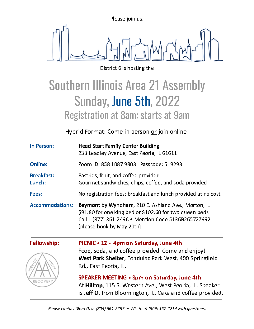 June 2022 Area 21 Assembly Flyer PNG - East Central Illinois District 12